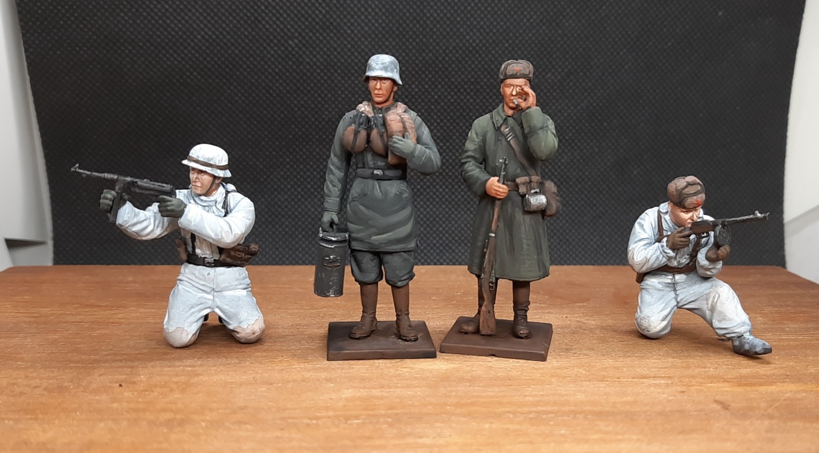 Scale 1/35 painted German and Soviet soldiers WW2 (4x figure) | eBay