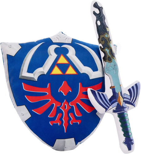 Hylian Shield + Master Sword Plush Set Zelda Pillow 16–18in Kids ...