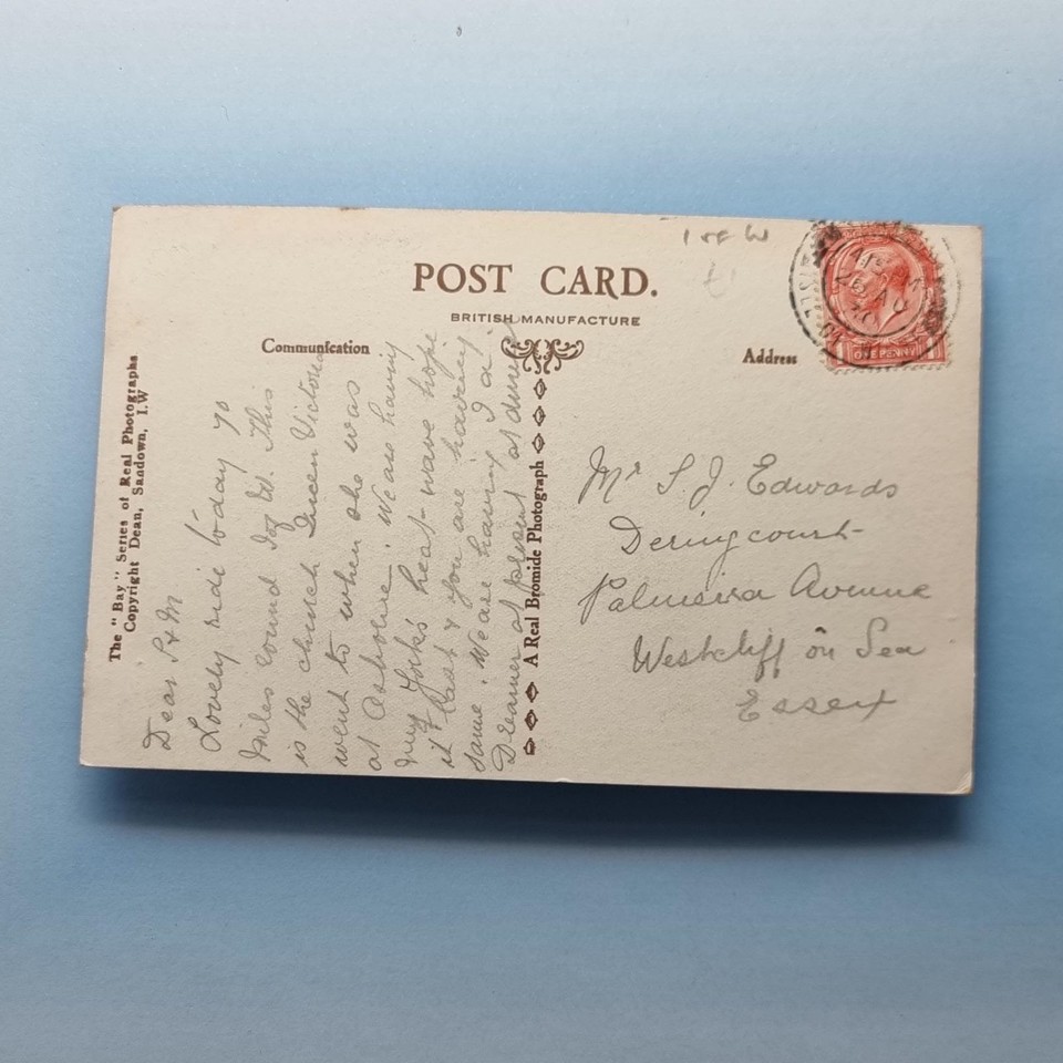 Whippingham Postcard 1930 Real Photo Isle Of Wight St Mildred's Church ...