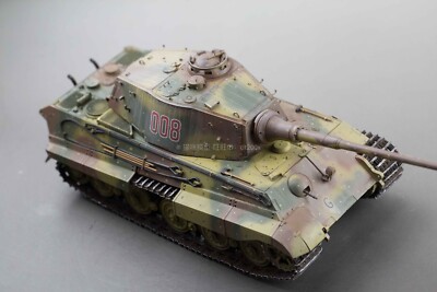 #1108 Pro Built 1/35 WWII German King Tiger Tank Model metal barrel ...