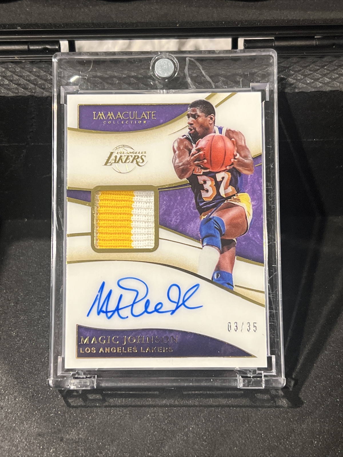 MAGIC JOHNSON 2019-20 PANINI IMMACULATE PATCH AUTO JERSEY # 3/35 | eBay