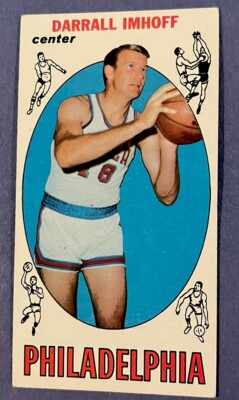 1969 Topps Basketball Darrall Imhoff Rookie #4 EX-MT No Creases No ...