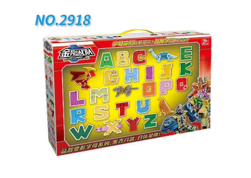 A-Z 26 Alphabet Robots Toys for Kids Gift ABC Learning Transformers ...