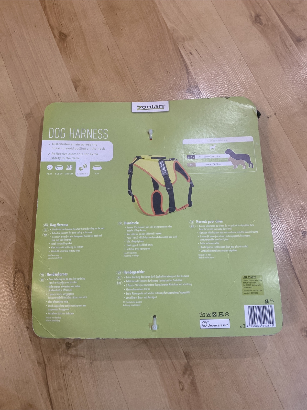 Zoofari Dog Harness Security Reflective Size L-XL 80-110cm | eBay