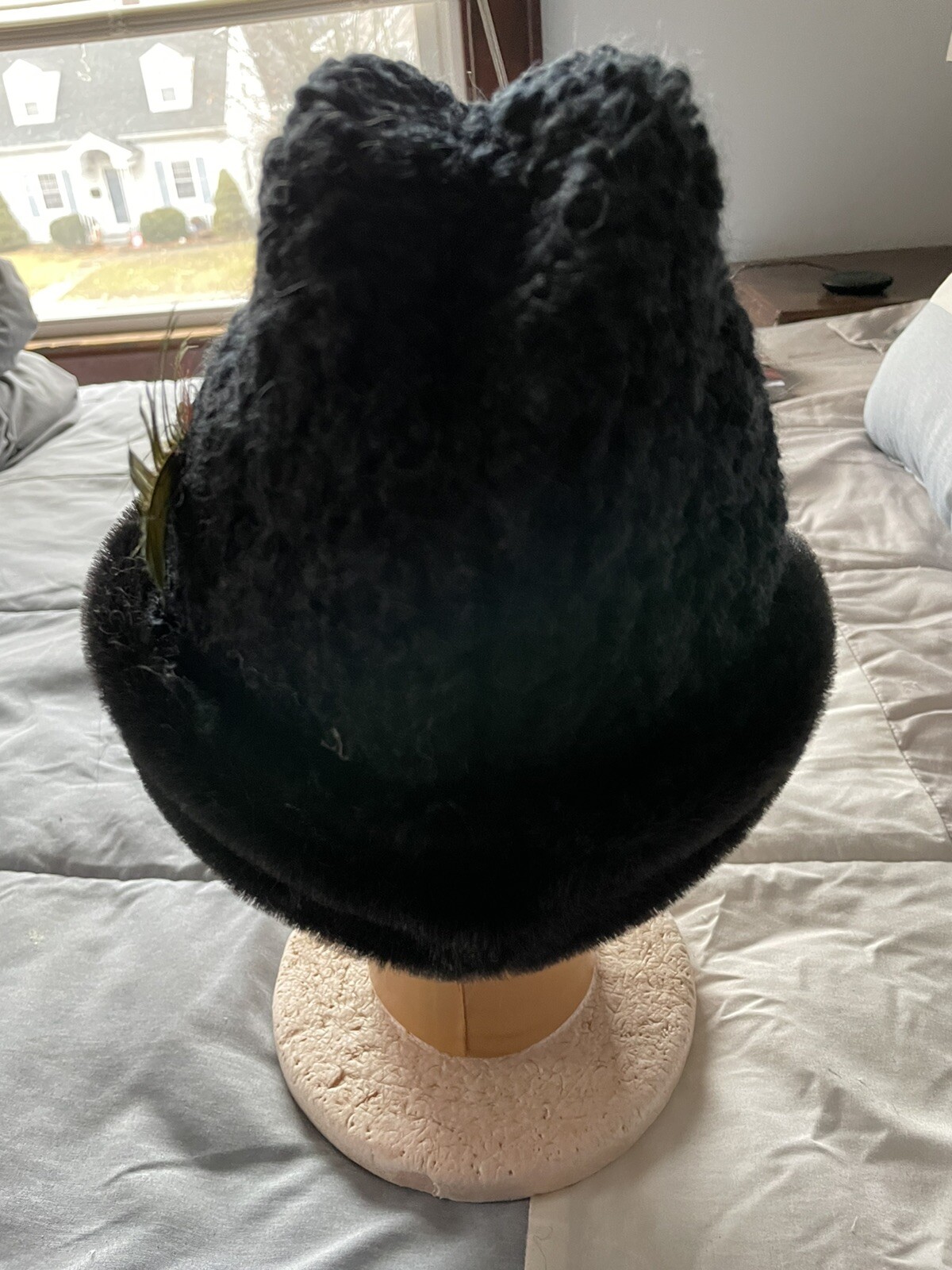 Vintage United Hatters Cap & Millinery Workers Mens Winter Faux Fur ...