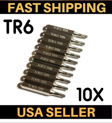 T6 10pc 5/32” Hex System 4mm TR6 Magnetic Torx Screwdriver torx Bits ...