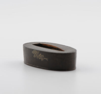 Antique Metal Japanese Fuchi for Katana with Branch decoration Edo ...
