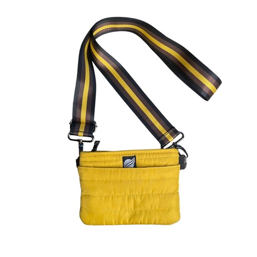THINK ROYLN Bum Bag / Crossbody Bag - Yellow Black Brown With Two Toned ...