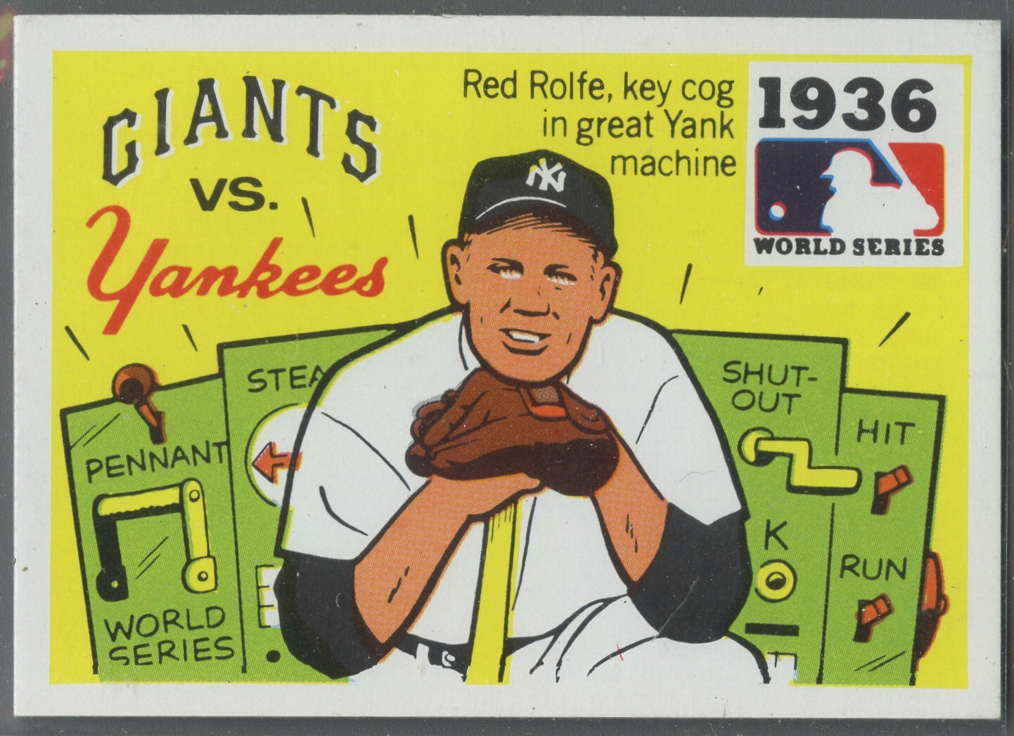 1971 Fleer World Series card #34 1936 NY Giants vs. New York Yankees ...