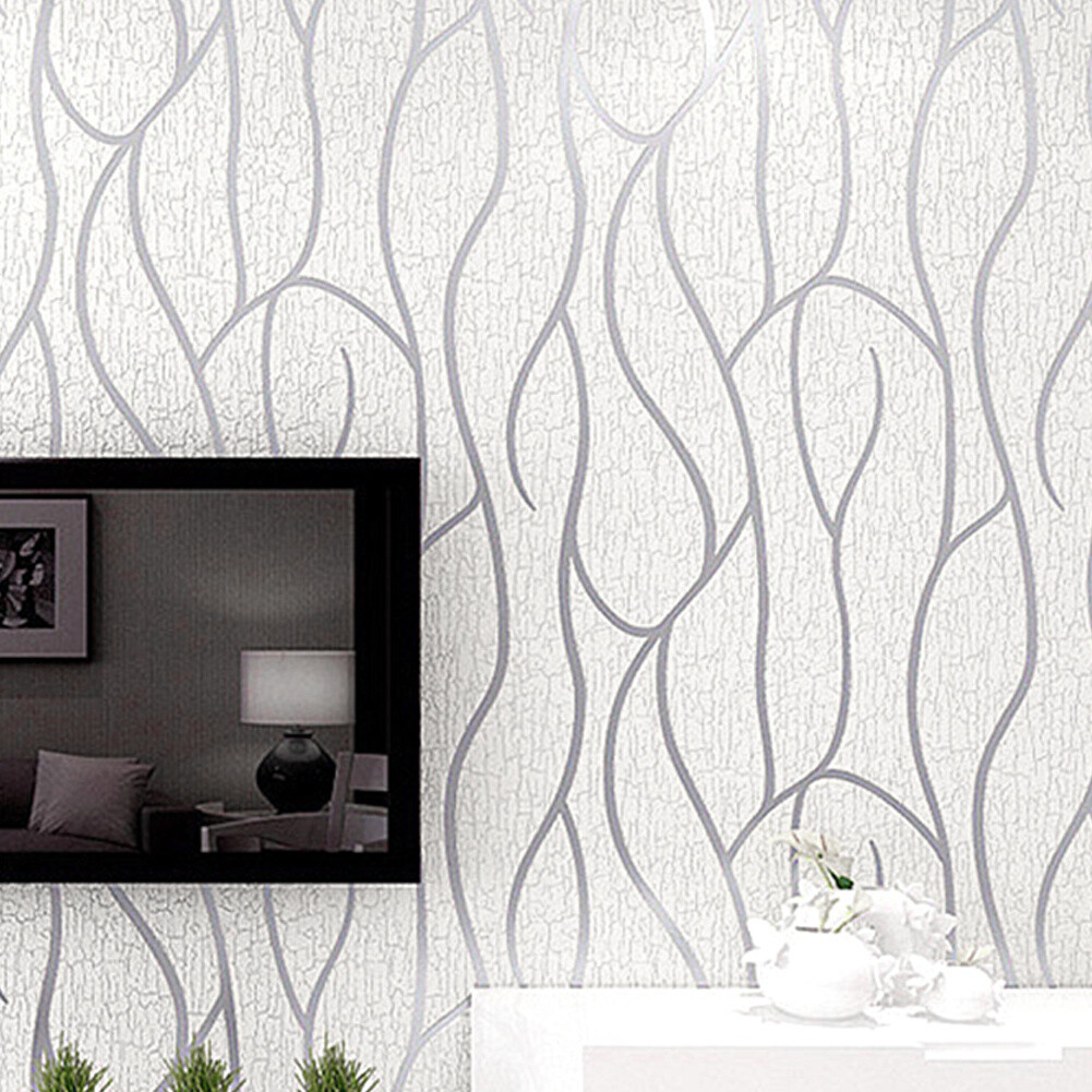 White And Grey Textured Wallpaper