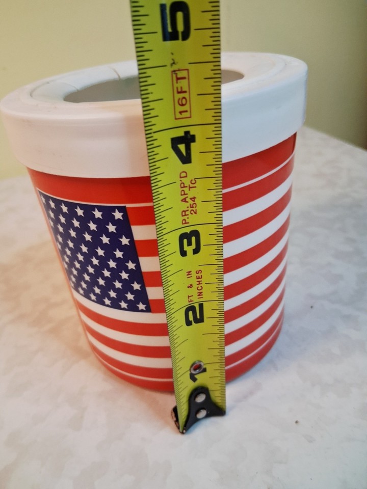 Vtg THE FRIDGE American Flag Freezable Drink Cooler Can Koozie Lifoam ...