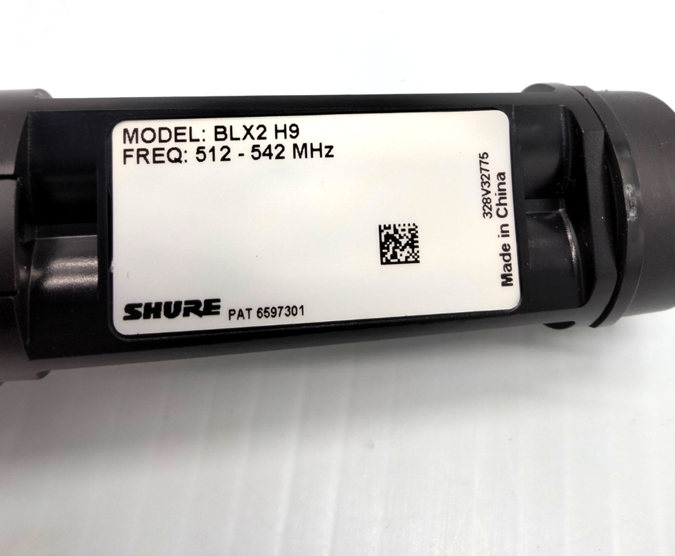 Shure BLX2 H9 PG58 Microphone Wireless Handheld Transmitter Vocal Band ...