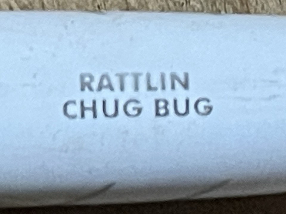 Storm Rattlin Chug Bug Topwater Fishing Lure, White Red Yellow ...