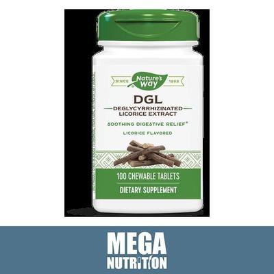 DGL Deglycyrrhizinated Liquorice 100 Chewable Tabs | Heartburn Ulcers ...