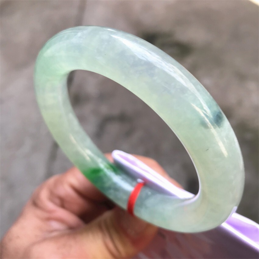 60mm Natural Ice Green Jadeite Jade Bracelet Burma Emerald Jadeite Jade ...