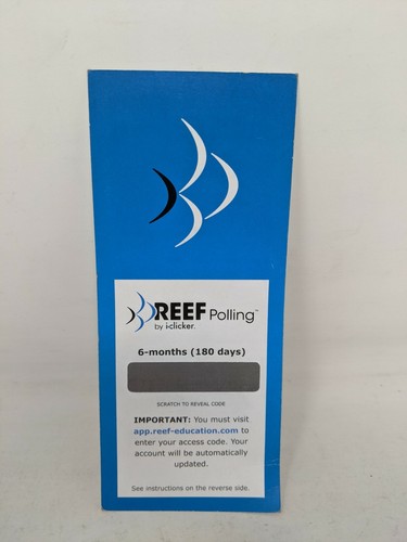 IClicker2 REEF Polling Six-Months Access by i-clicker Printed Access ...