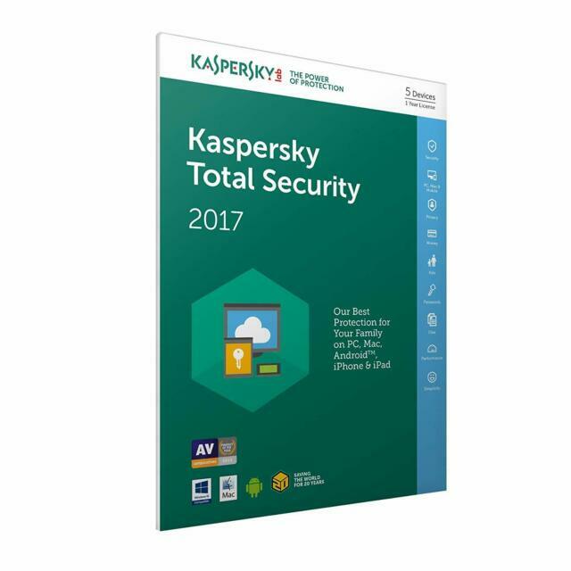 Kaspersky Total Security 5 Devices 1 Year License Key Card Code for ...