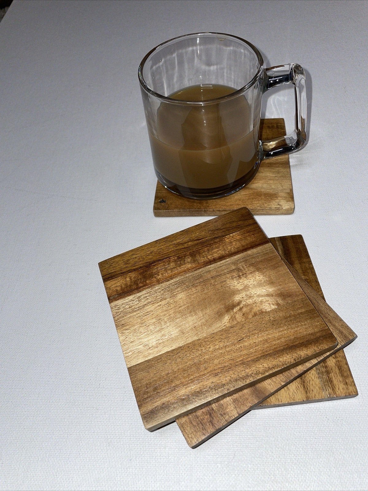 Set Of 4 Square Wood Coaster Food Network | eBay