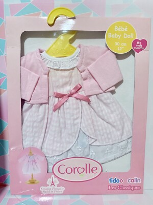 New Corolle 12in/ 30cm Tidoo Calin Doll Pink & White Dress | eBay Australia