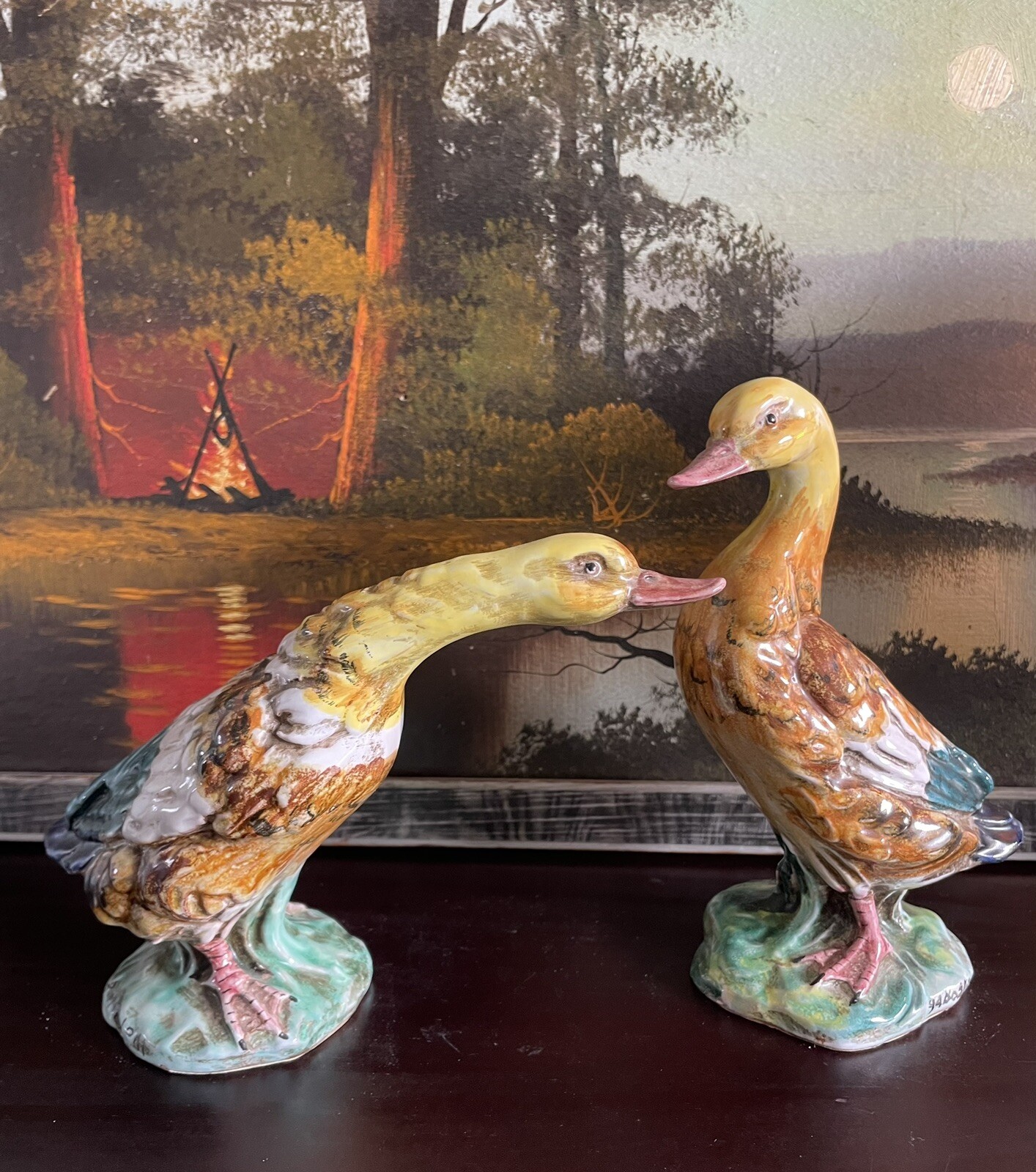 Vintage Mid Century Modern Italy Hand Painted Duck Figurines P Marioni ...