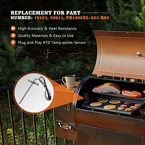 Replacement RTD Temperature Probe Sensor, Fit for Pit Boss Grills ...