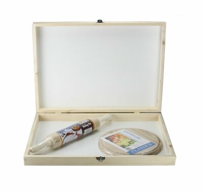 3PC Durable Roti Flour Box Chappati Box Atta Box Wooden Roti Board ...