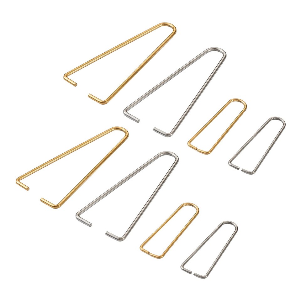40Pcs Stainless Steel Ice Pick Pinch Bails Metal Triangle Pinch Clips ...