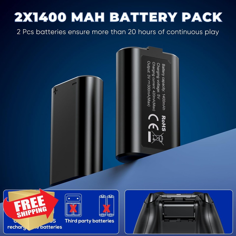 Auarte Xbox Series X Fan Stand Charger Batteries | eBay