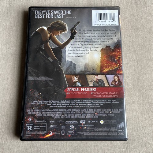 Resident Evil 6: The Final Chapter (DVD 2016) Post-Apocalyptic Thriller ...