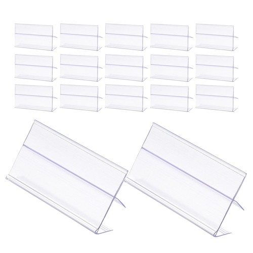 25 Pcs Price Tag Clear Holder Office Label Holders for Shelves Card | eBay