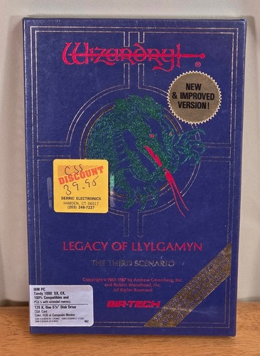 New Sealed Wizardry Legacy Llylgamyn 3rd Scenario PC Big Box Game Sir ...