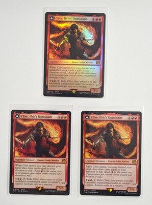 Magic MTG Final Fantasy Clive, Ifrit's Dominant 0133 x1 Foil x2 Regular ...
