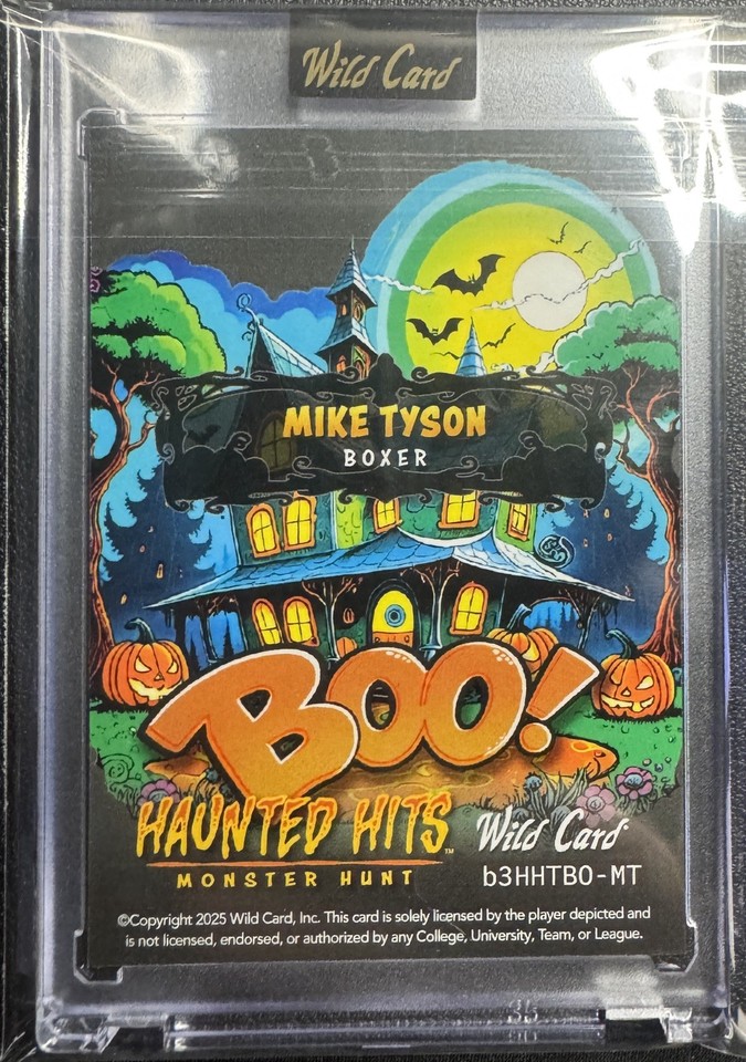 2025 Wild Card Haunted Hits Multi Sport MIKE TYSON True 1/1 Gold Vinyl ...