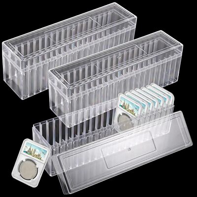 3PC Transparent PC Coin Storage Box 20 Slab Coin Holder for PCGS NGC ...