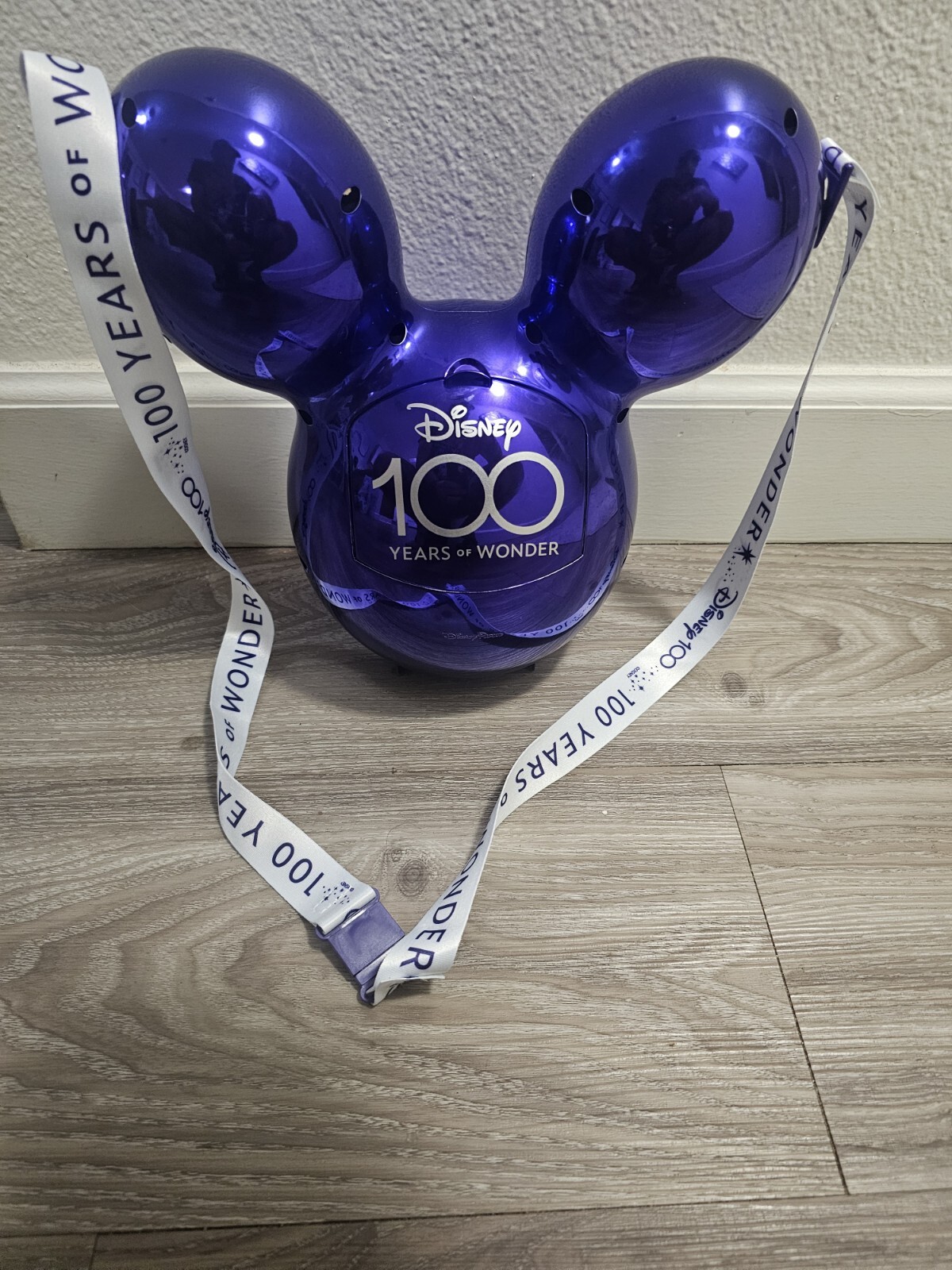 Disney Parks 100 Years of Wonder Metallic Purple Mickey Balloon Popcorn ...