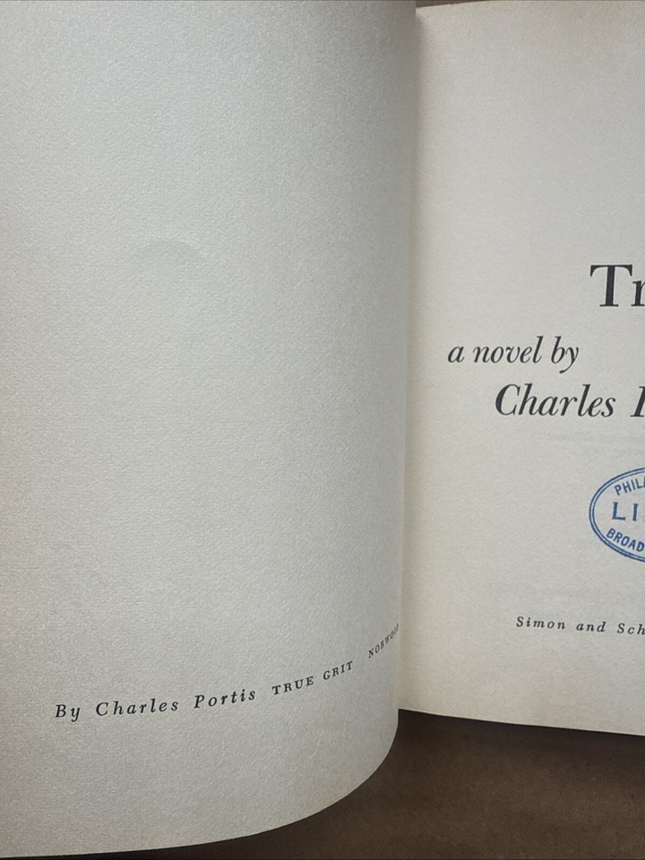 TRUE GRIT CHARLES PORTIS 1ST ED., 1ST PRINT HCDJ 1968 EX-LIB | eBay