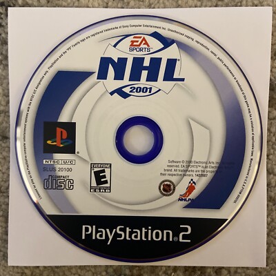 🔥 NHL 2001 (PlayStation 2 PS2, 2000) VG Disc Only! See Description ...