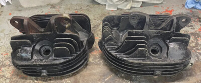 Harley Knucklehead Cylinder Heads Set Front Rear OEM FL EL NOS 1200 ...