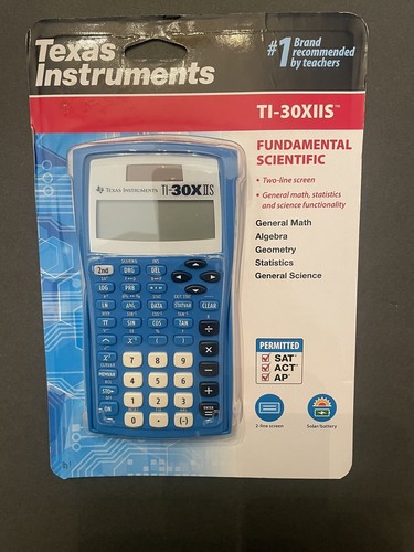 Texas Instruments TI-30X IIS Two-Line Scientific Calculator Blue Sealed ...