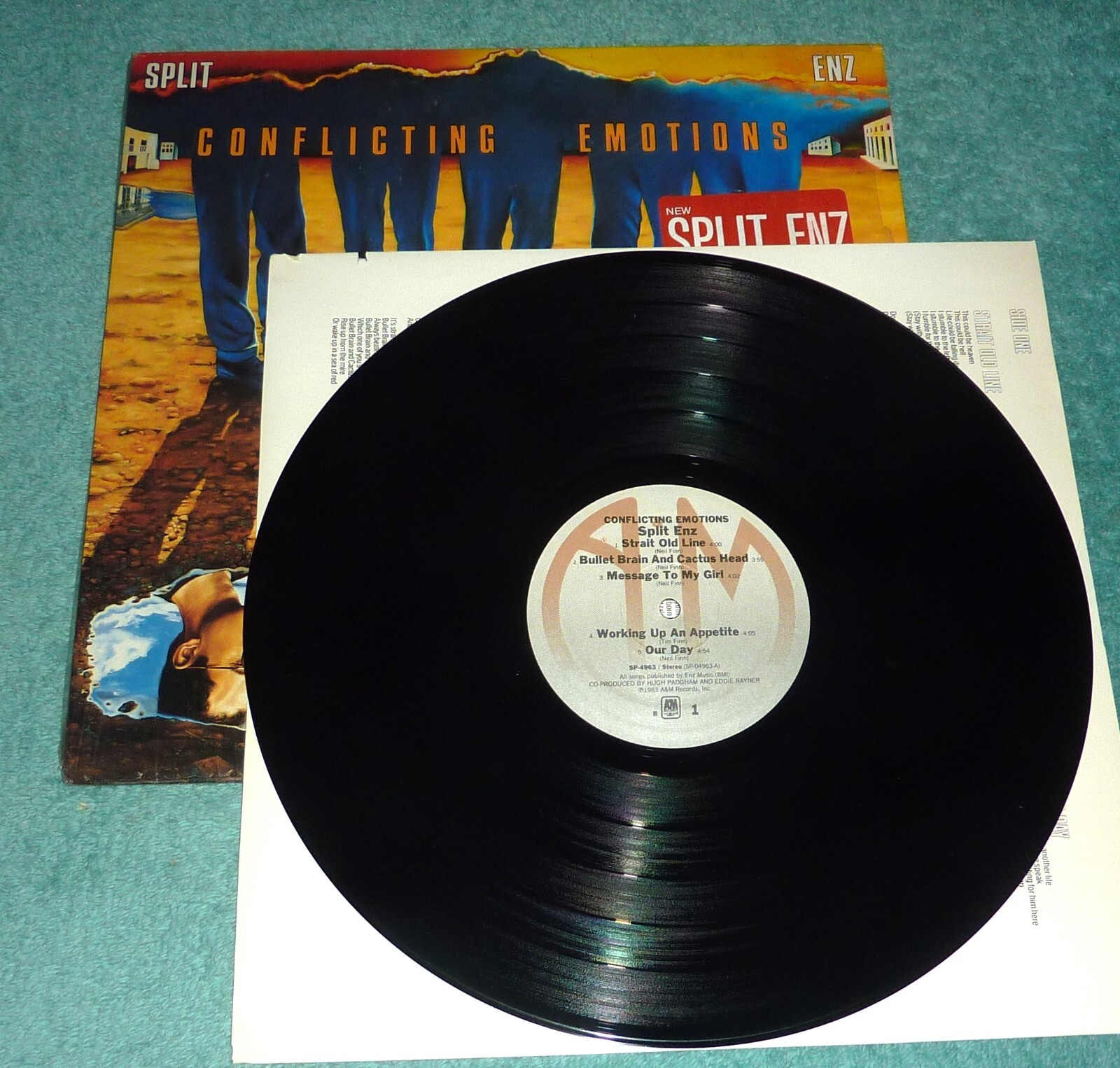 VINYL LP by SPLIT ENZ "CONFLICTING EMOTIONS" (1984) ROCK / A & M SP ...