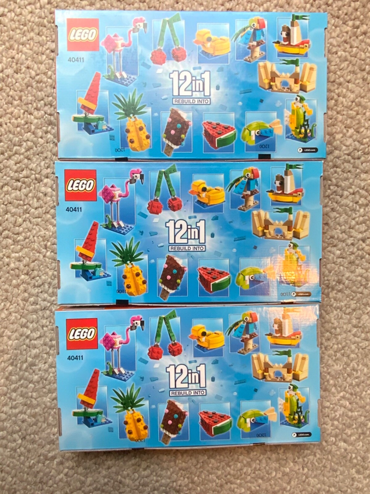 New Lot of 3 LEGO 40411 ~ 12 in 1 Building Toy Set ~ Free Shipping | eBay