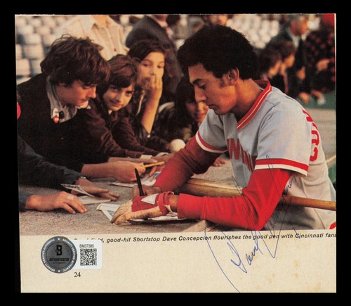 Dave Concepcion Autographed 5.5x5 Magazine Page Photo Reds Beckett QR # ...