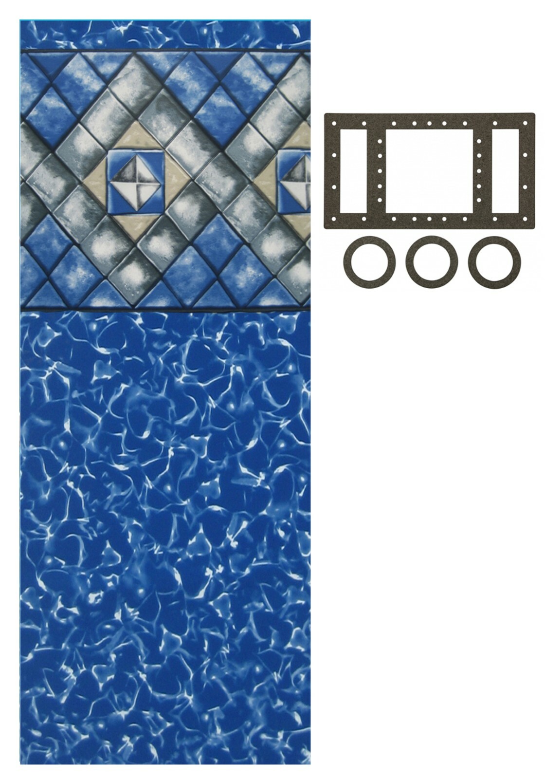 25 x 48" Decagon Manor Beaded Swimming Pool Liner For Esther Williams ...