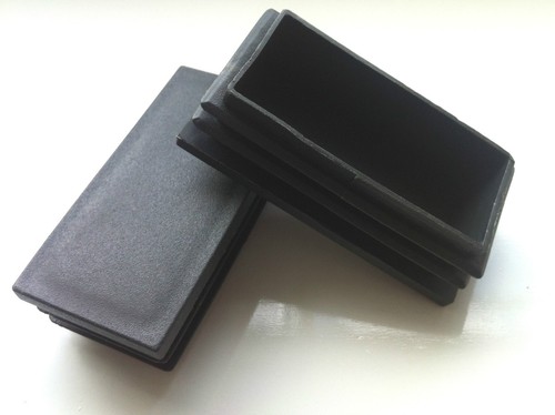 Black Rectangle Plastic Blanking End Caps Tube Inserts 60mm x 30mm (E042) | eBay UK