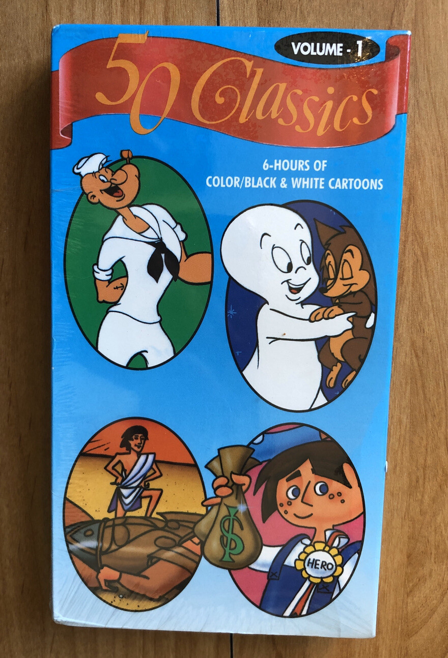 50 CLASSIC CARTOONS VOLUME 1 Casper POPEYE Fairy Tales DOVER BOYS Felix ...