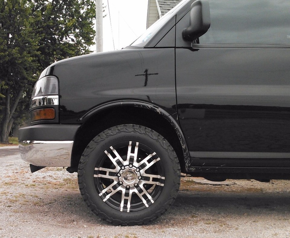 Chevy Express - Lift Kit for 20x9 Wheels 275 55 20 Tires Van Rack 2003 ...
