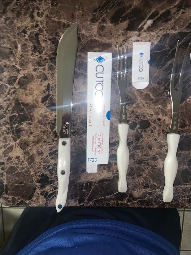 Cutco Knife Set with Tray - PEARL Handle | eBay