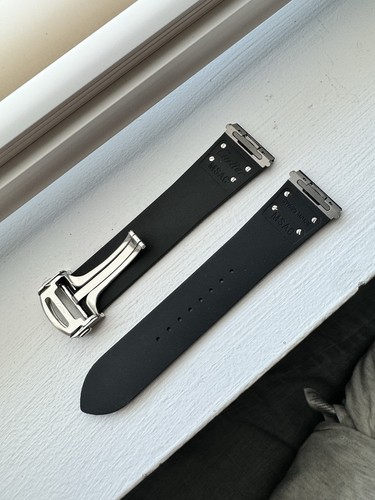 GENUINE CARTIER SANTOS Watch Rubber Strap Replacement Band Black | eBay