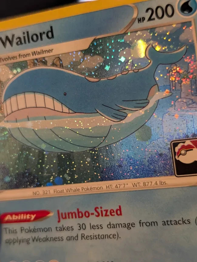 Wailord 038/195 Prize Pack Series Holo ~Fart & Burp Swirl~ Mint Pokemon ...