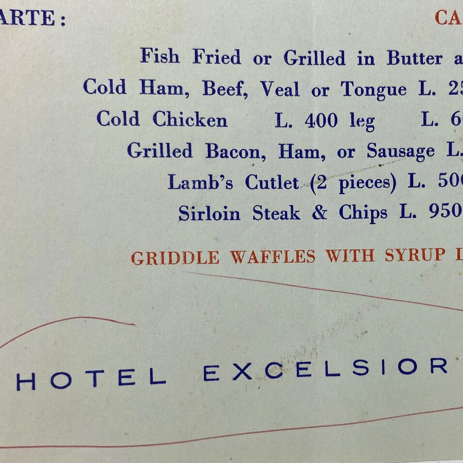 Hotel Continental Breakfast Menu